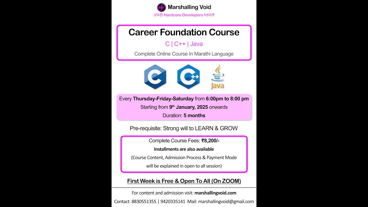 Open To All Lecture 03 | Career Foundation Course - YouTube