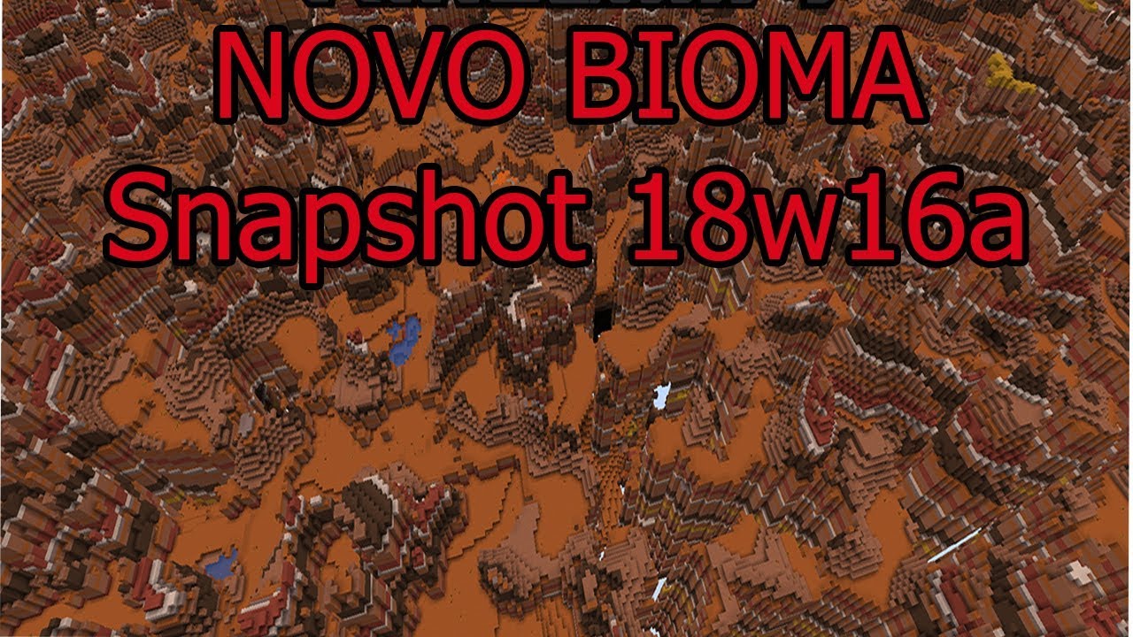 NOVO BIOMA NO MINECRAFT (Snapshot 18w16a) - YouTube