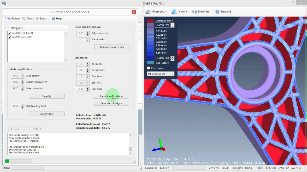 Model finalization - Surface mesh smoothing - quick overview of the ...