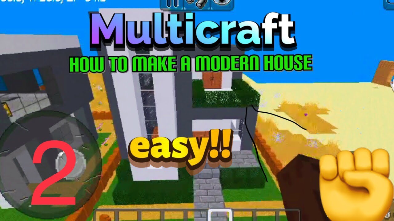 How to build a modern house in MultiCraft ( easy build ) |part 2| - YouTube
