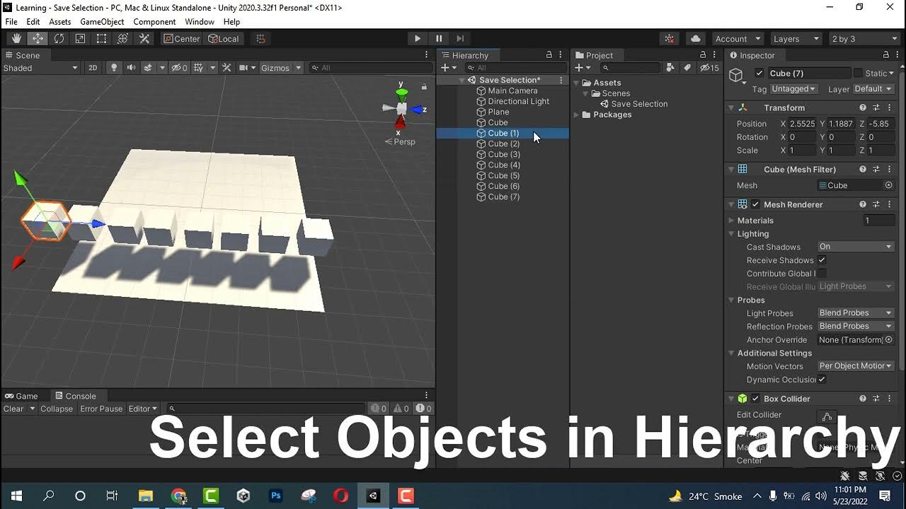 Save And Load Gameobjects Selection Unitytips And Tricks 2 Youtube