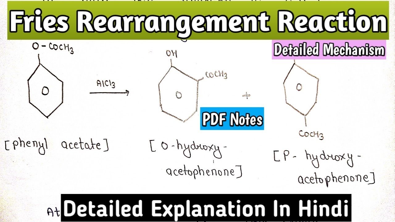 Fries Rearrangement Reaction | Detailed Mechanisms | BSc.2nd Year # ...