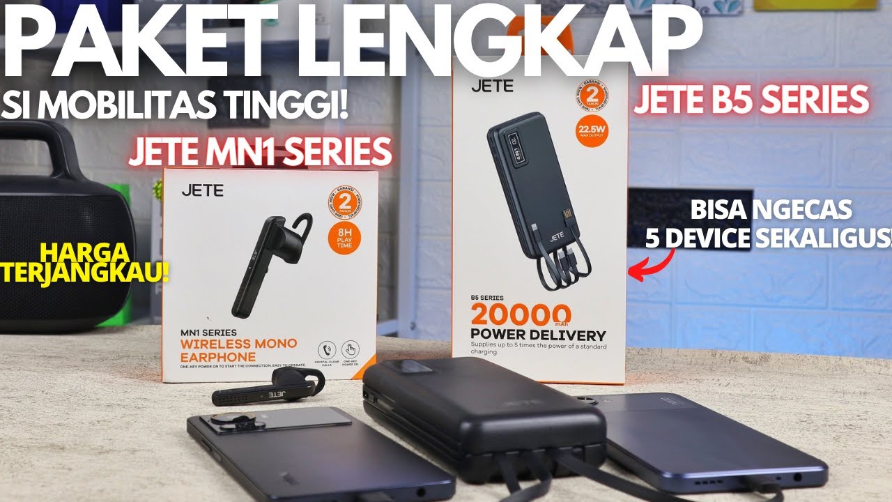 REVIEW Jete MN1 Wireless Mono Earphone dan Jete B5 20.000mAh Powerbank ...
