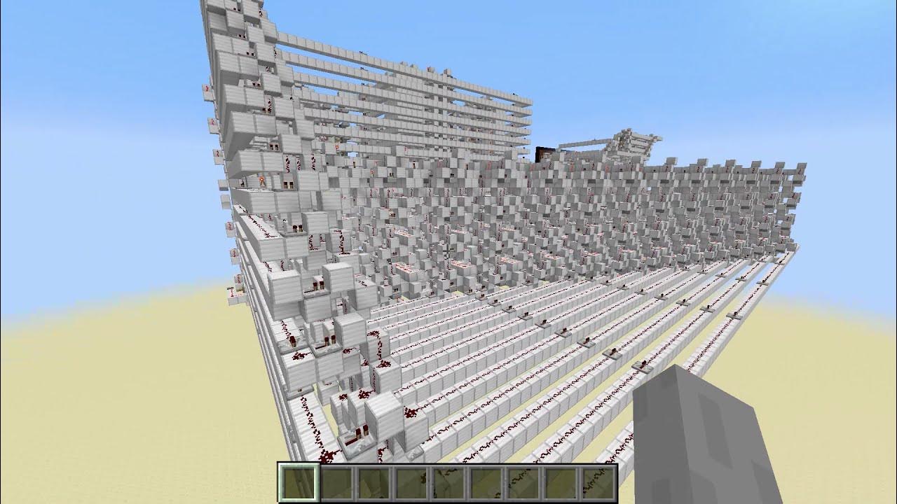 working minecraft calculator (+ map download) - YouTube