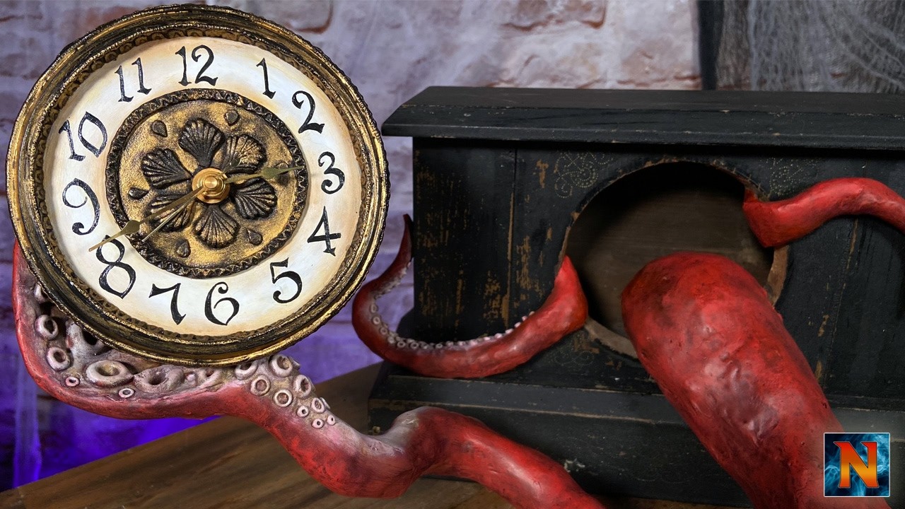 Crafting a Kraken clock just in time for Halloween - YouTube