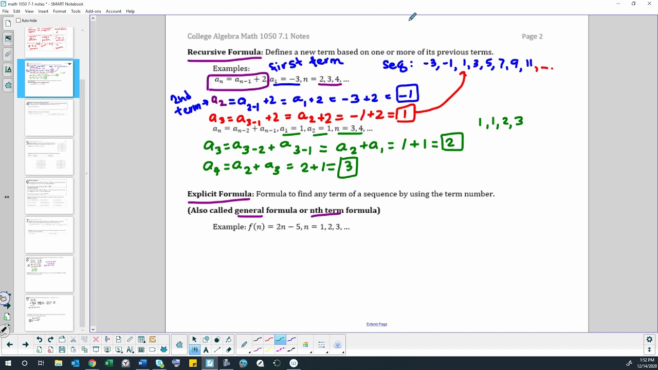 math 1050 7-1 video 2 sequence formulas - YouTube