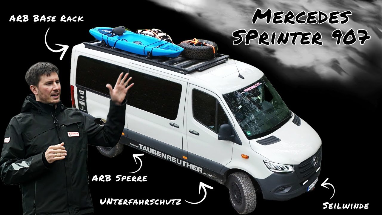 Mercedes Sprinter 907 Offroad 4x4 Must Have - Hecksperre - YouTube