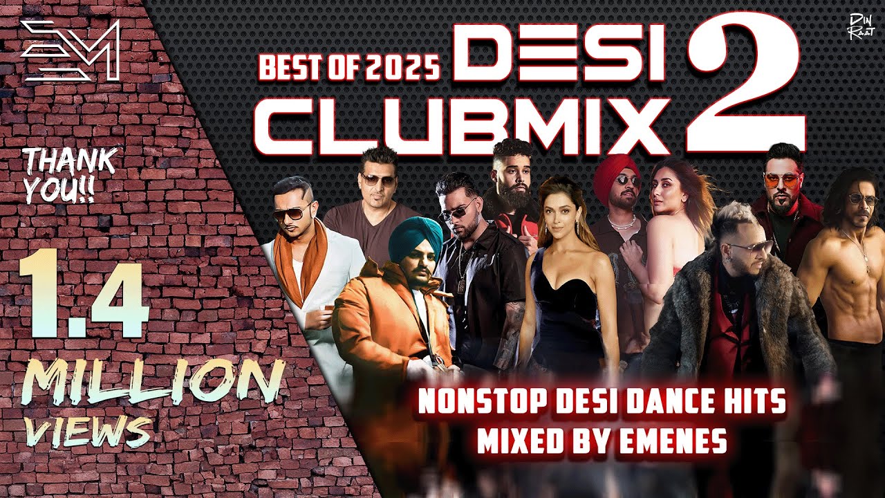 EMENES DESI CLUB MIX 2 | ONE HOUR NONSTOP MIX 2025 | Diljit Dosanjh ...