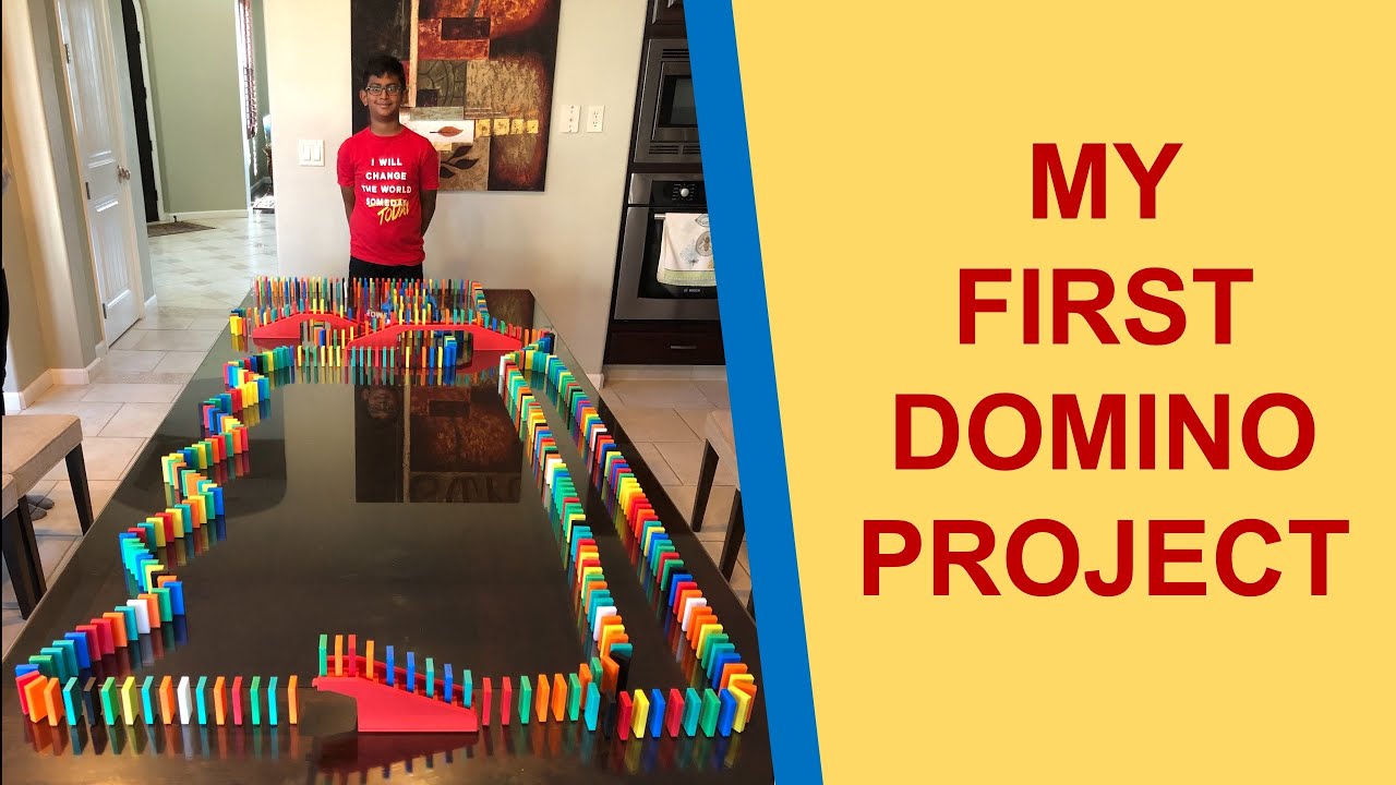 RANDOM DOMINOES (MY FIRST DOMINO PROJECT, DEC 2018) | KID PERFECT - YouTube