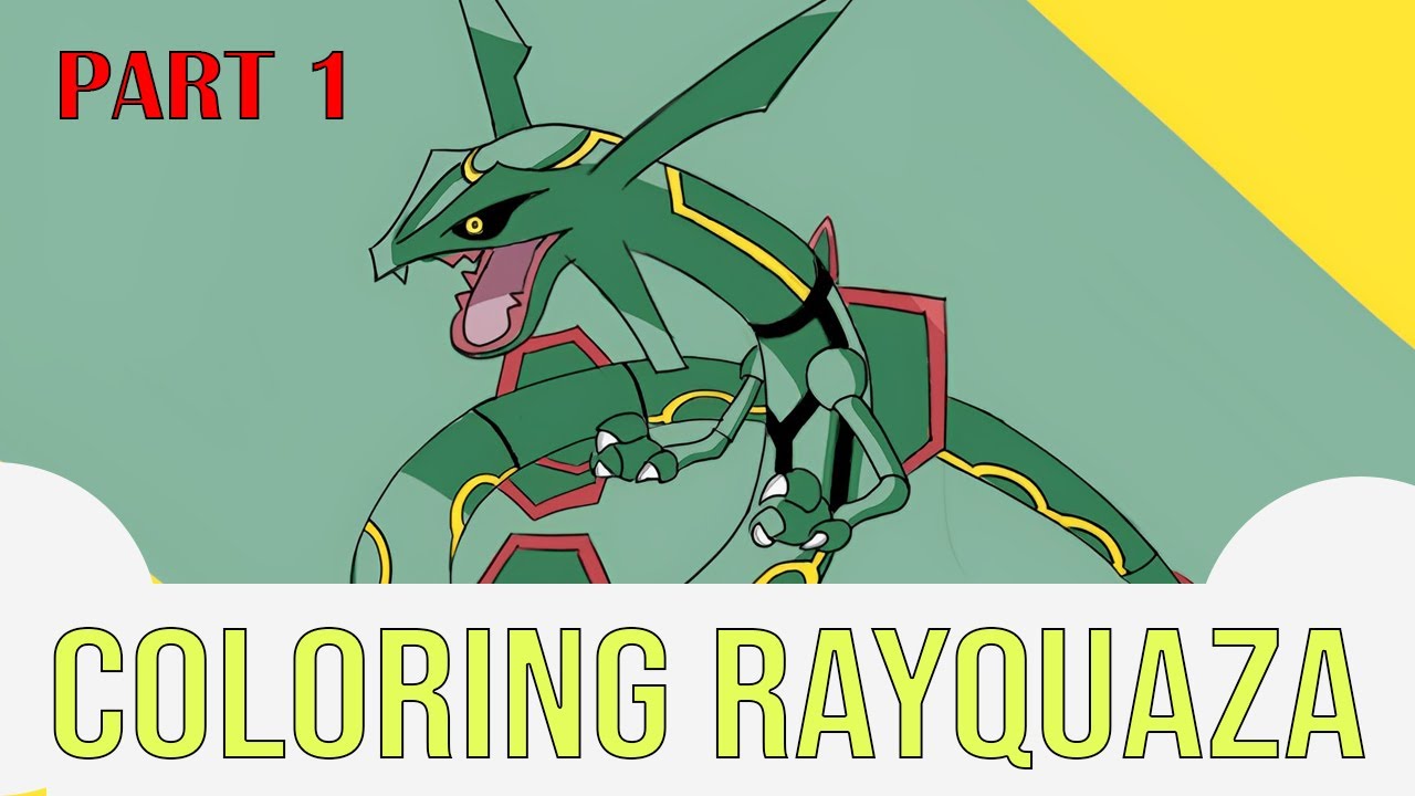 COLORING RAYQUAZA Drawing Episode 1 - YouTube
