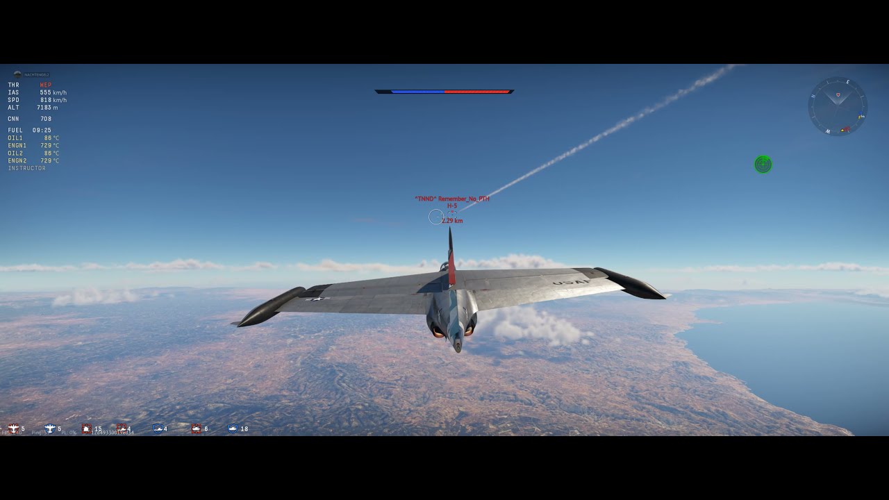 War Thunder- F89B 2km burst - YouTube