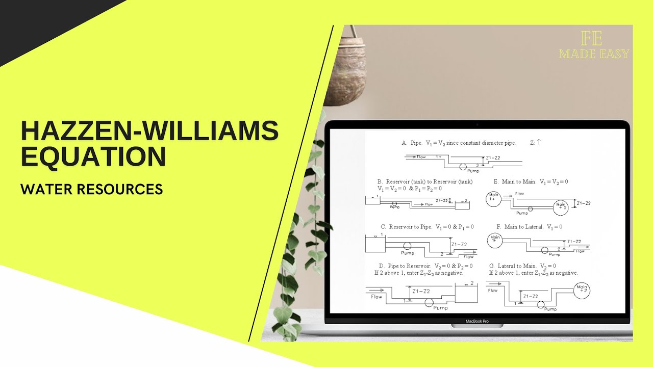 FE Review - Water Resources - Hazen-Williams Equation - YouTube