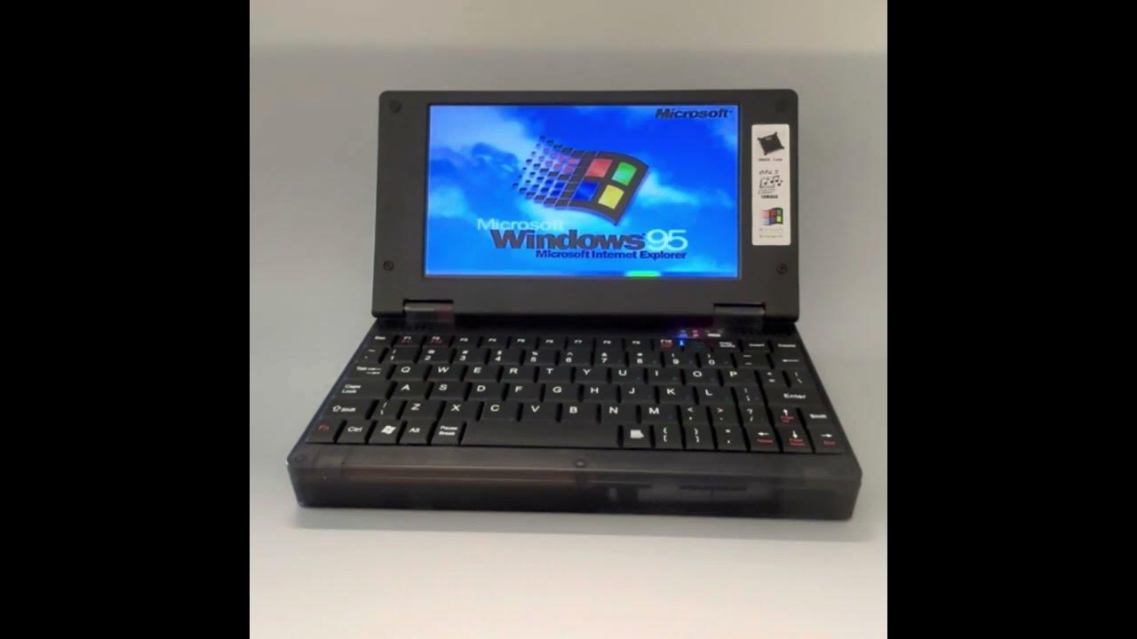 Pocket 386 windows95/DOS system retro notebook computer OPL3 sound card ...