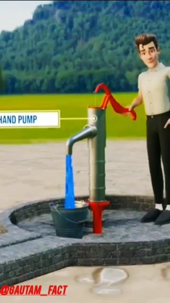 how does a hand pump work?🚰🙀#3D animation#facts #viral #education # ...