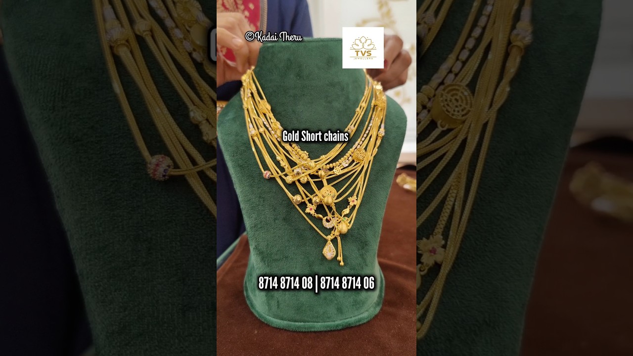 8g to 15g Gold daily wear balls short chains | TVS Jewellers - YouTube