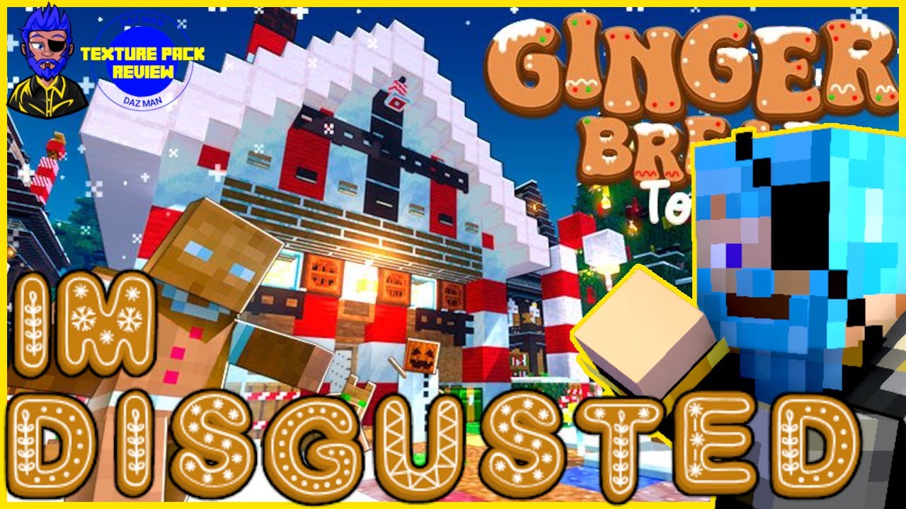 Daz Man Reviews Gingerbread Town Texture Pack In Minecraft Bedrock ...