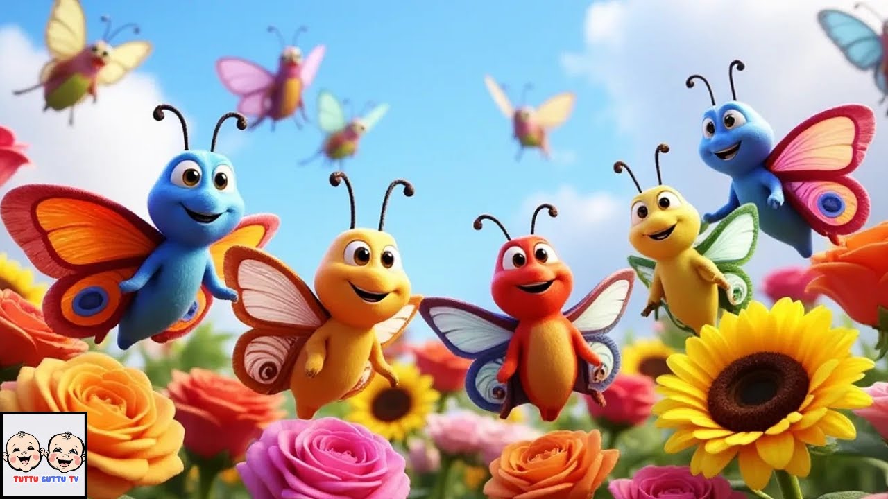 Fly Fly Fly, the Butterfly| Super Viral Simple songs| TuttuguttuTV ...