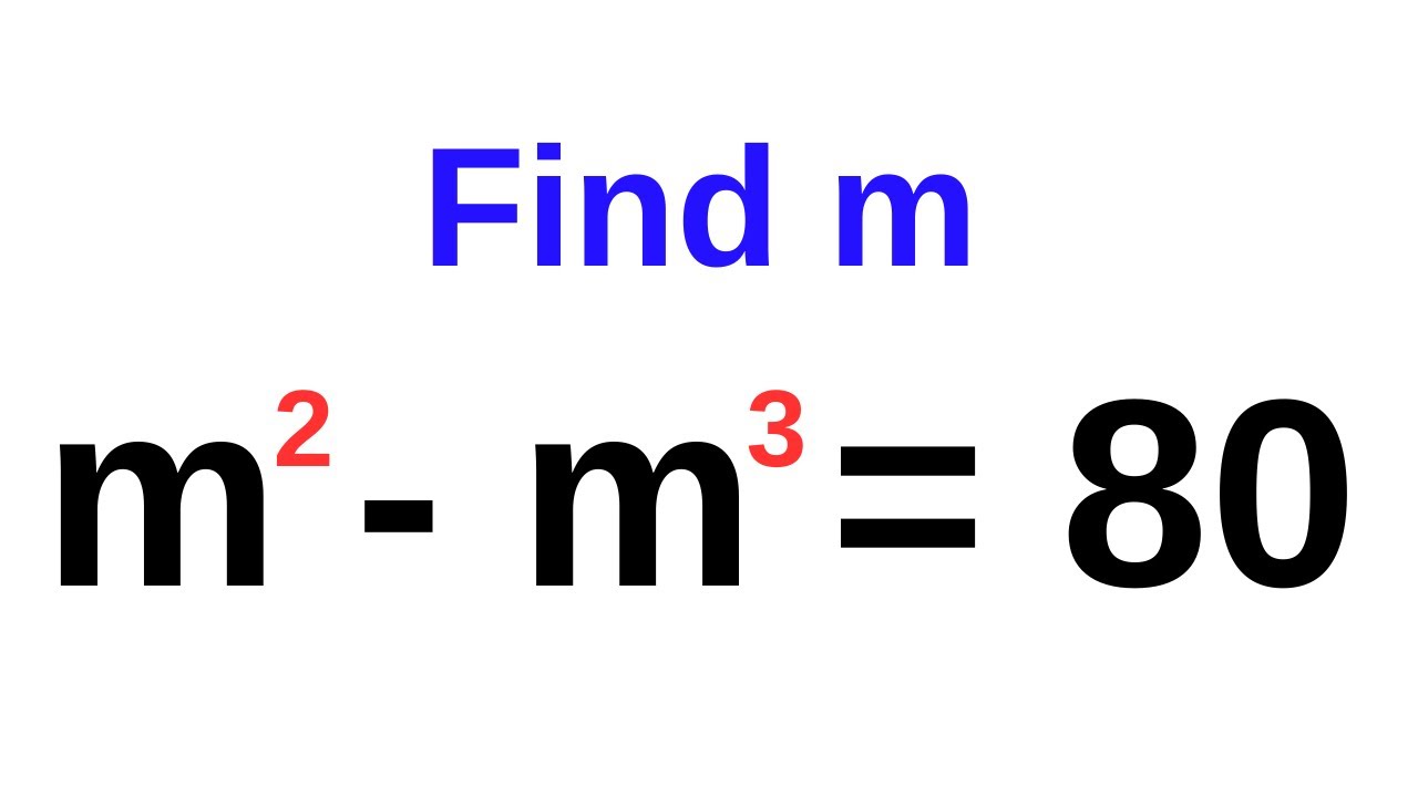Math Olympiad | Can You Solve This Exponential Equation? Find “m” - YouTube