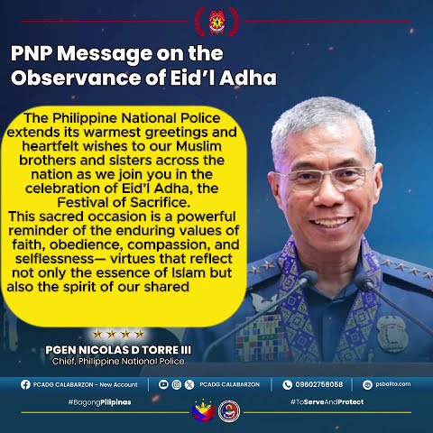 PNP Message on the Observance of Eid’l Adha - YouTube
