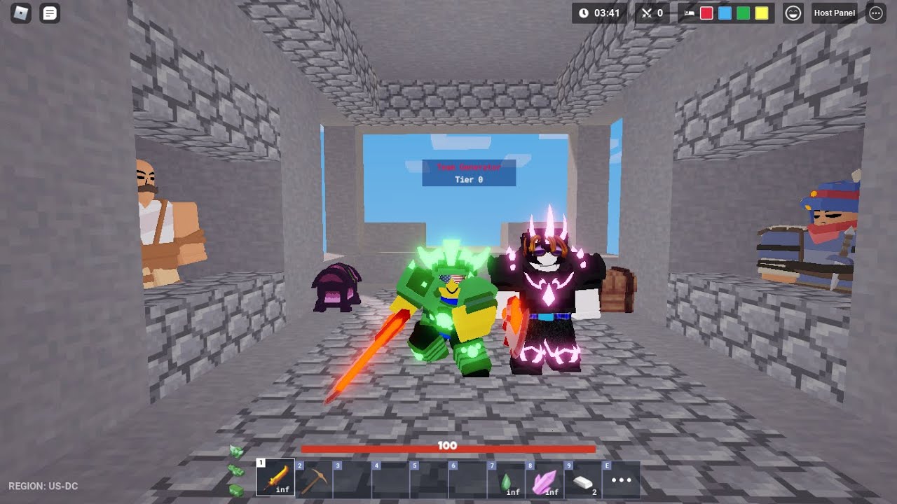 Testing void armor and emerald armor with swords & Sharpness - YouTube