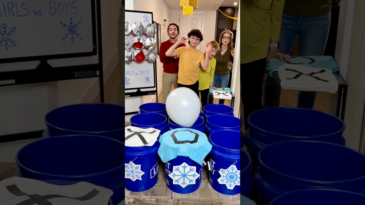 Throw the Balloon Tic Tac Toe Fun! - YouTube