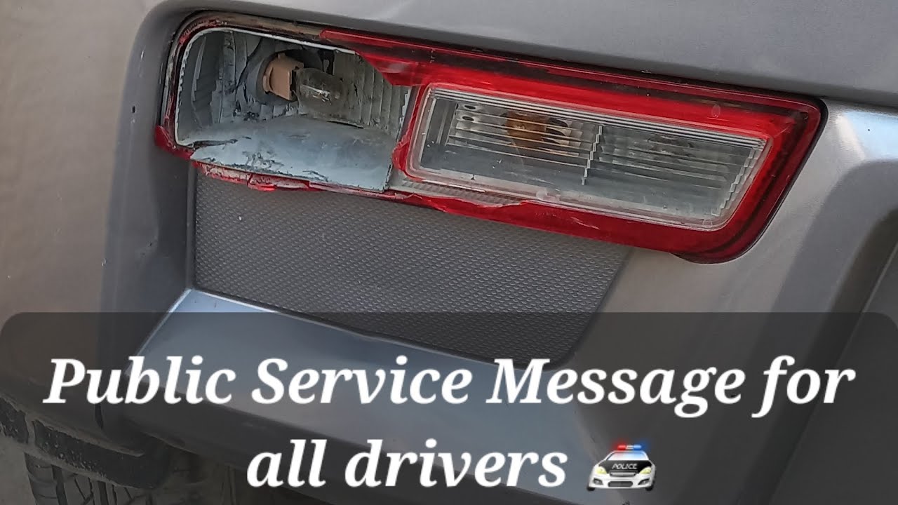 Public Service Message for all drivers 🚔 - YouTube