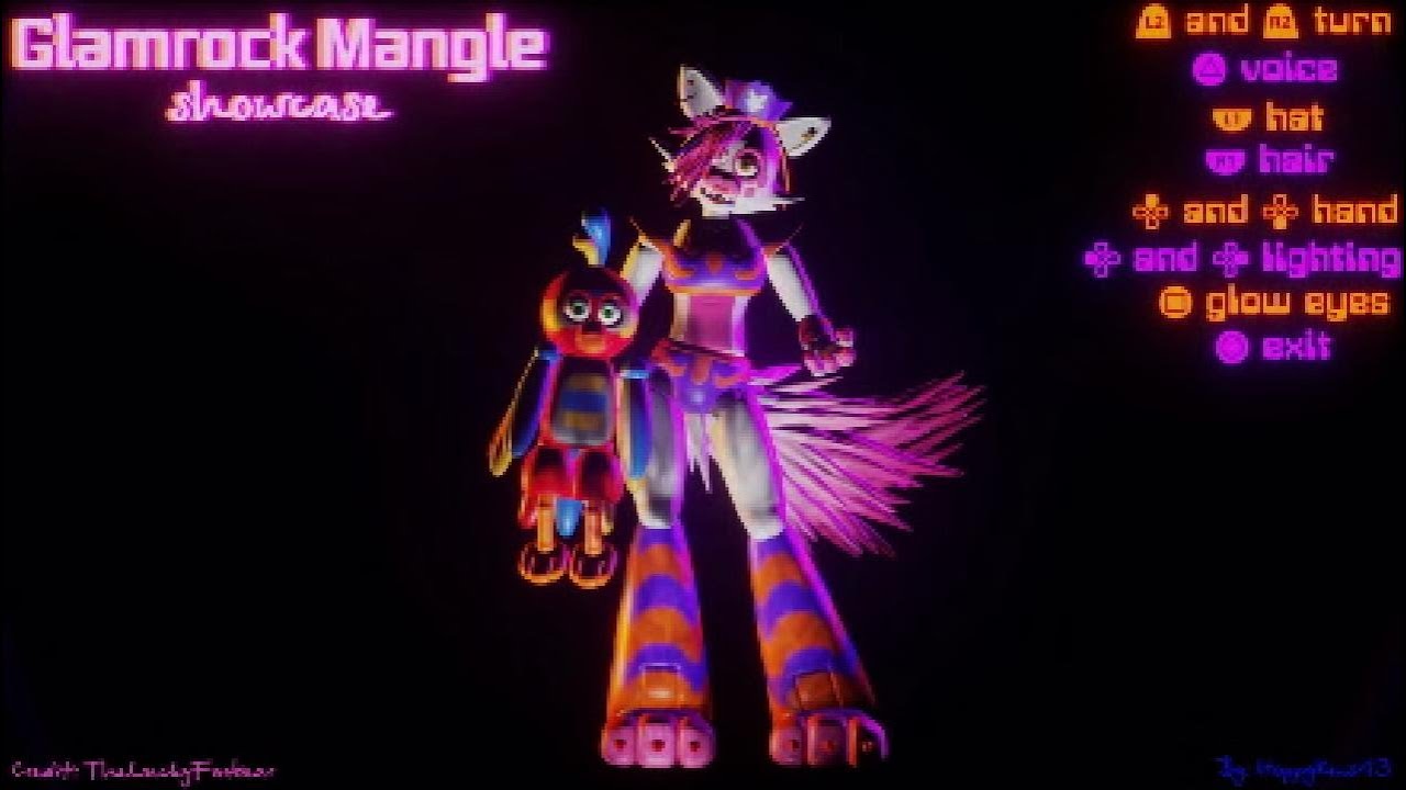Glamrock Mangle showcase - YouTube