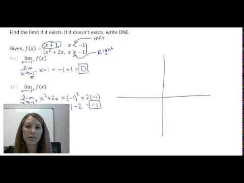 5: Computational Techniques of a One-Sided Limit in a Piecewise Function - YouTube