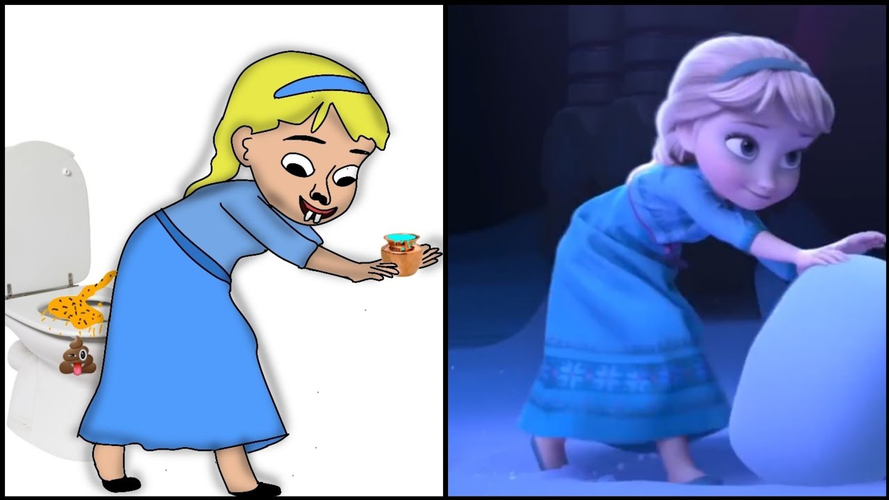 Frozen 2 Elsa Funny Drawing Memes - Anna and Elsa s Accident in the ...