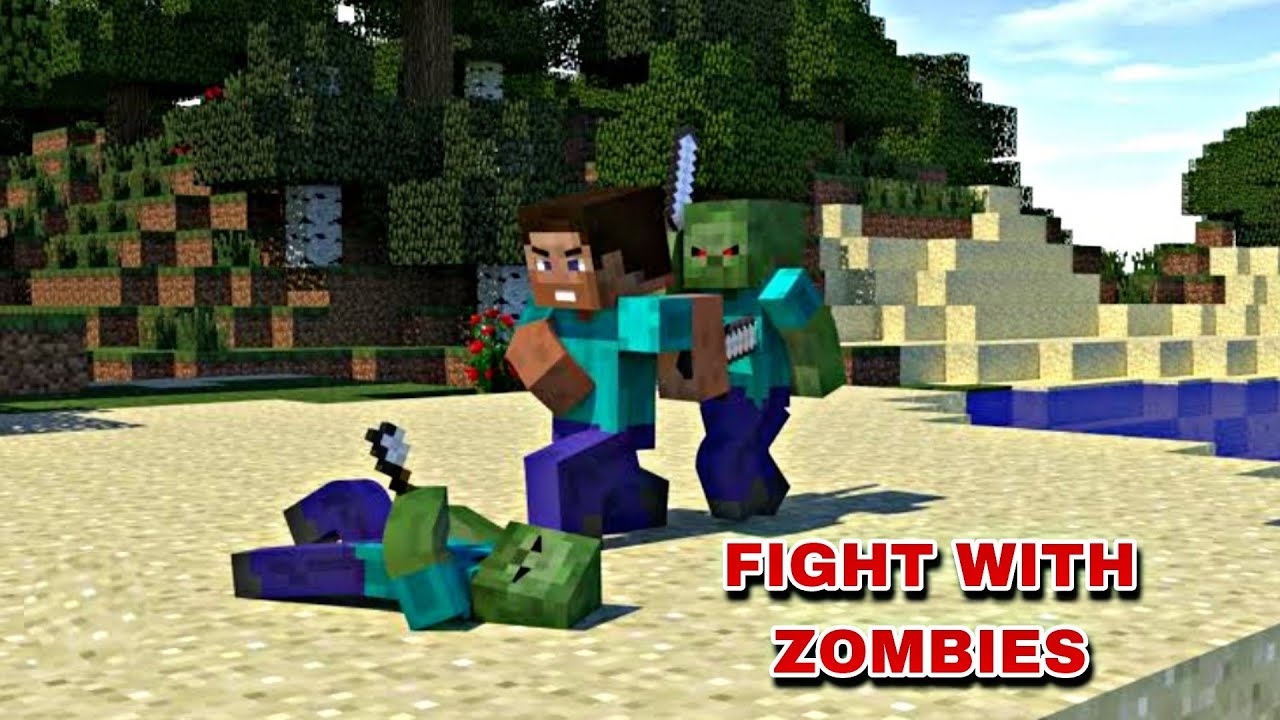 Fight With Monster Zombies in Minecraft | Most Funniest Video Minecraft ...
