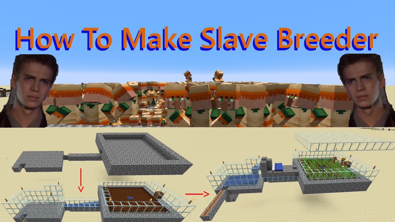 Minecraft: How To Build A Simple Villager Breeder For Slavery - YouTube