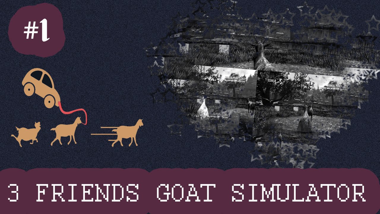 Goat Simulator split screen with 3 friends PS4 - YouTube