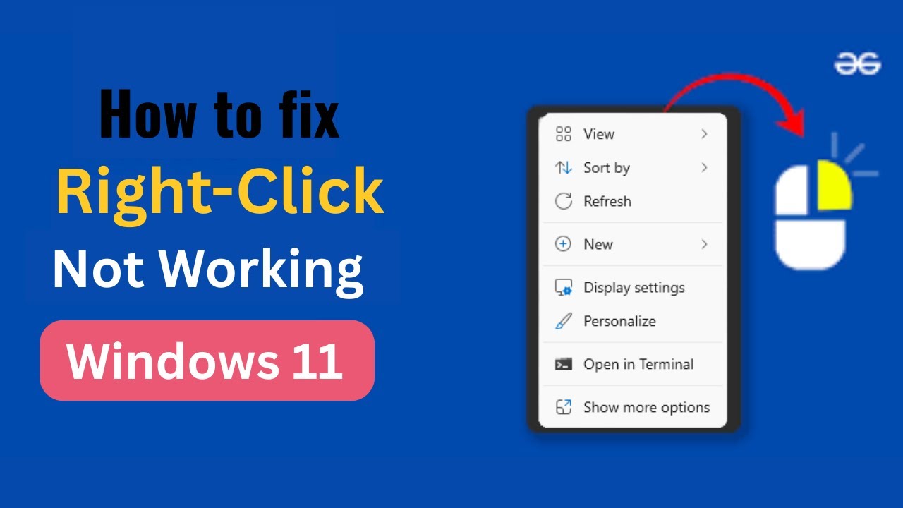 Fix: Can’t Right Click on Desktop or Taskbar in Windows 10/11 - YouTube