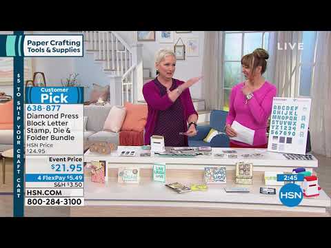 Diamond Press Blockbuchstaben-Alphabetstempel, -Stanze und -Falt...