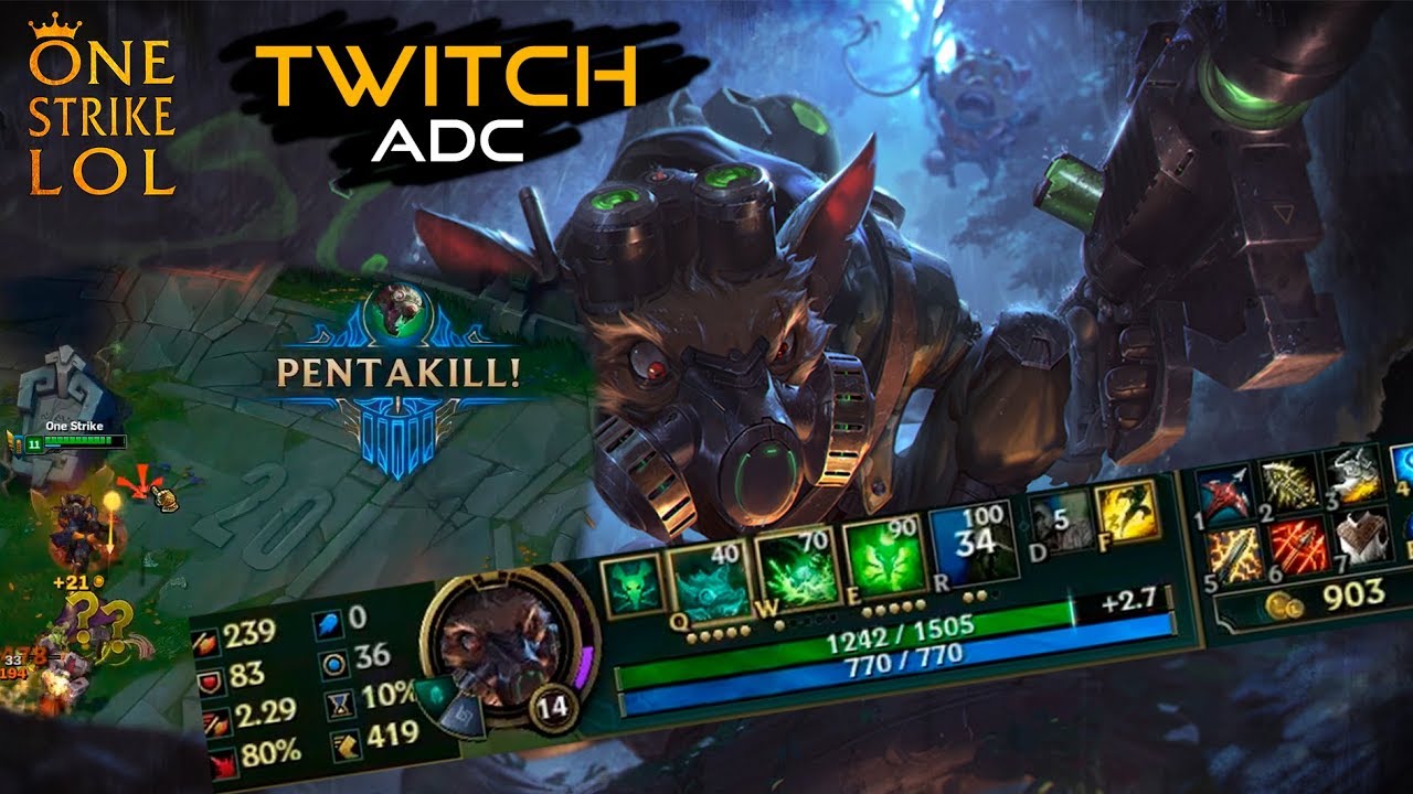 TWITCH ADC S8 | Runas y objetos (Gameplay) PBE - YouTube