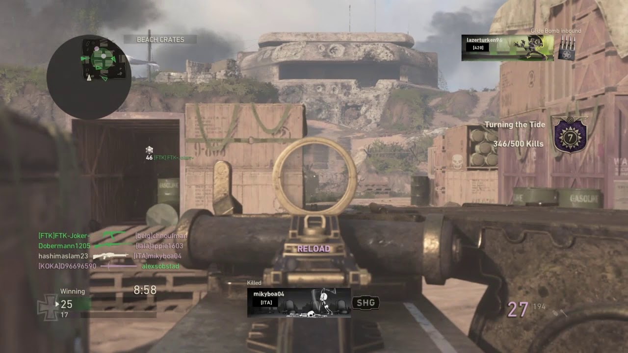 Cod ww2 my trying to play as lmg - YouTube