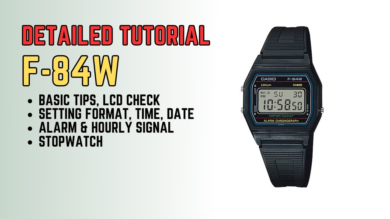Detailed Tutorial for Casio Digital F-84W / F84W - YouTube