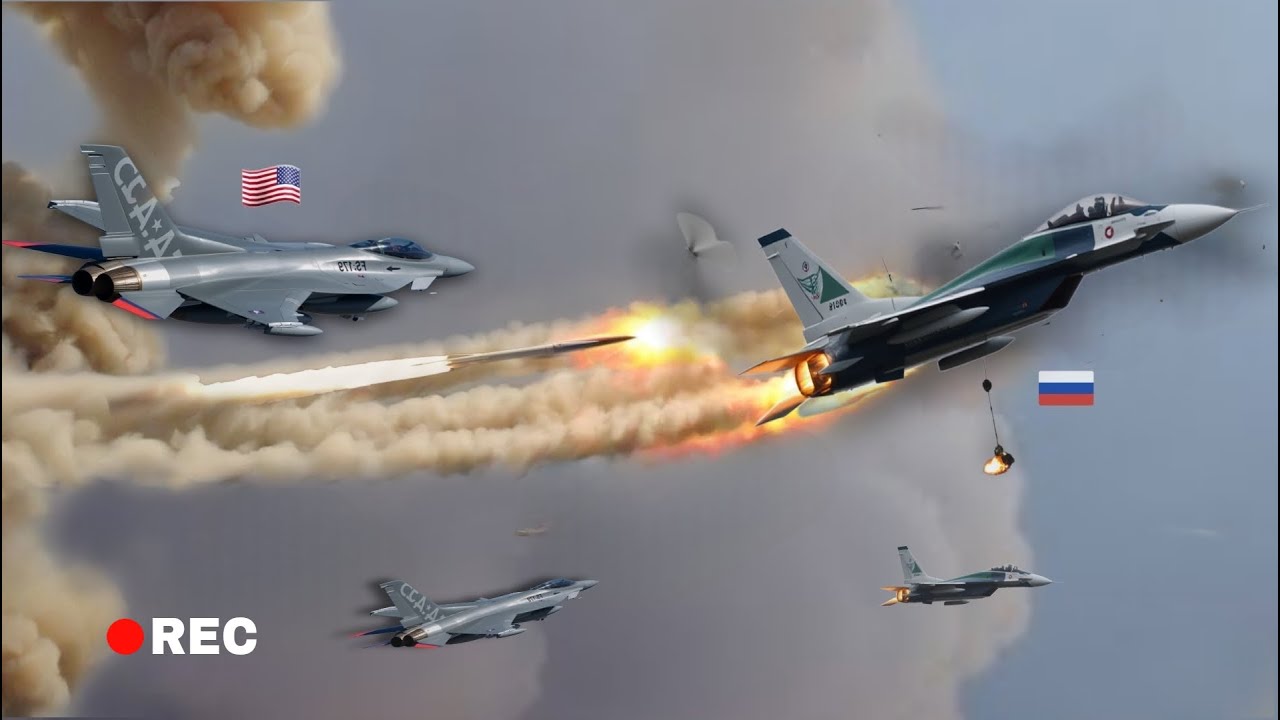 WORLD SHOCK! Action: 3 US F-16 Pilots Shoot Down 8 Russian MIG-29 ...
