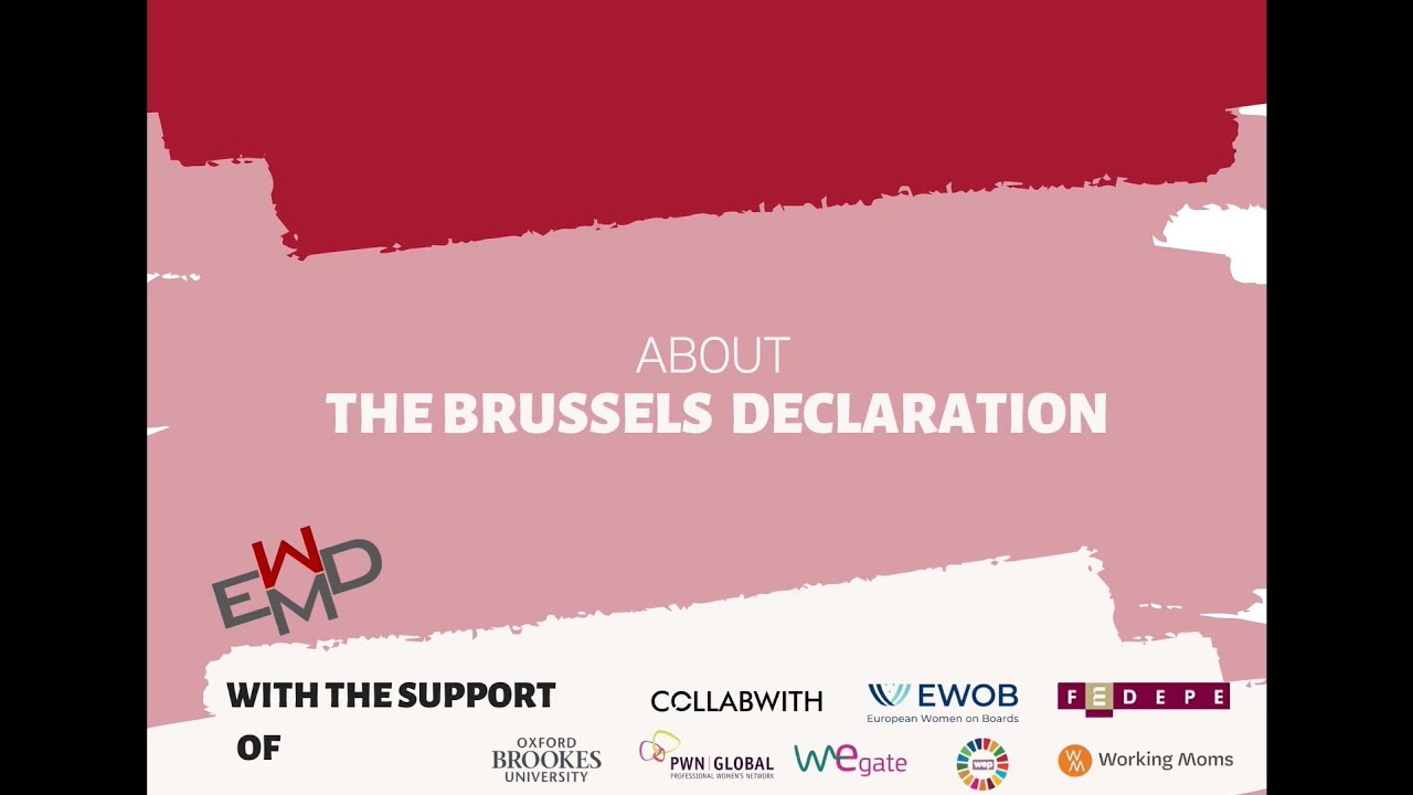 Brussels Declaration - EWMD International Co-Presidents Paola Ligabue and Nadine Nembach - YouTube