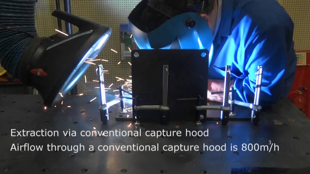 Welding: extraction via hood - Local Exhaust Ventilation (LEV) - YouTube