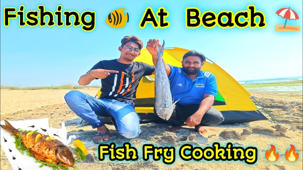 Full Day Camping And Fishing At Beach 🏖️ Catch and Cook - Fishing ...