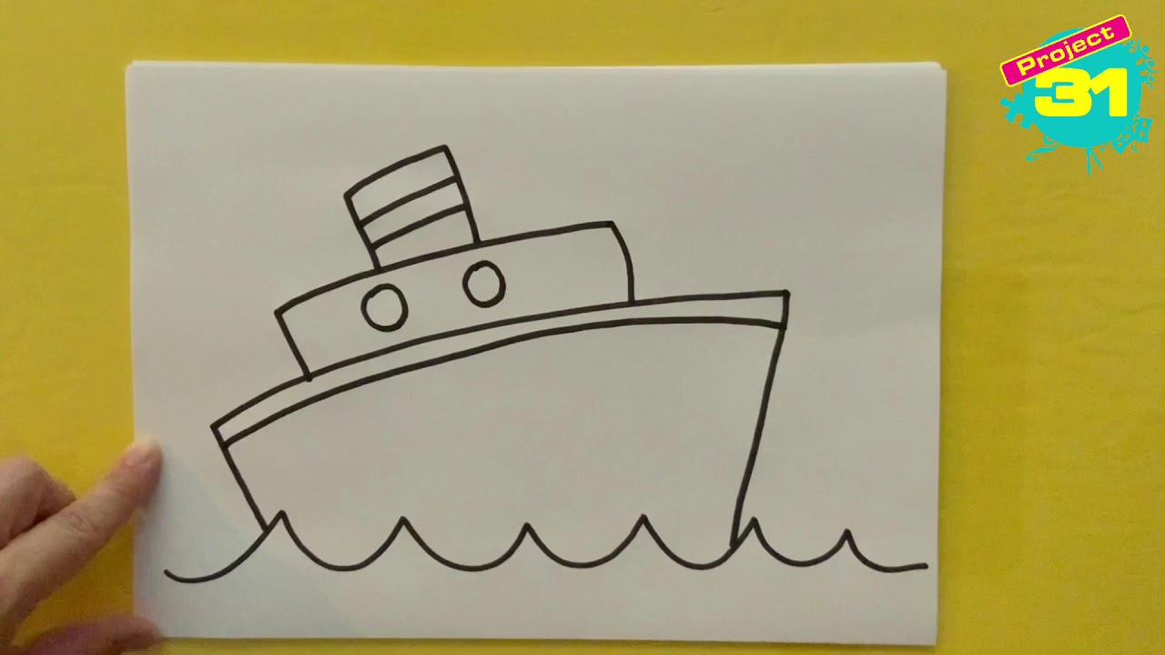 Project 31: How To Draw A Ferry Boat - Doodle and Draw - YouTube