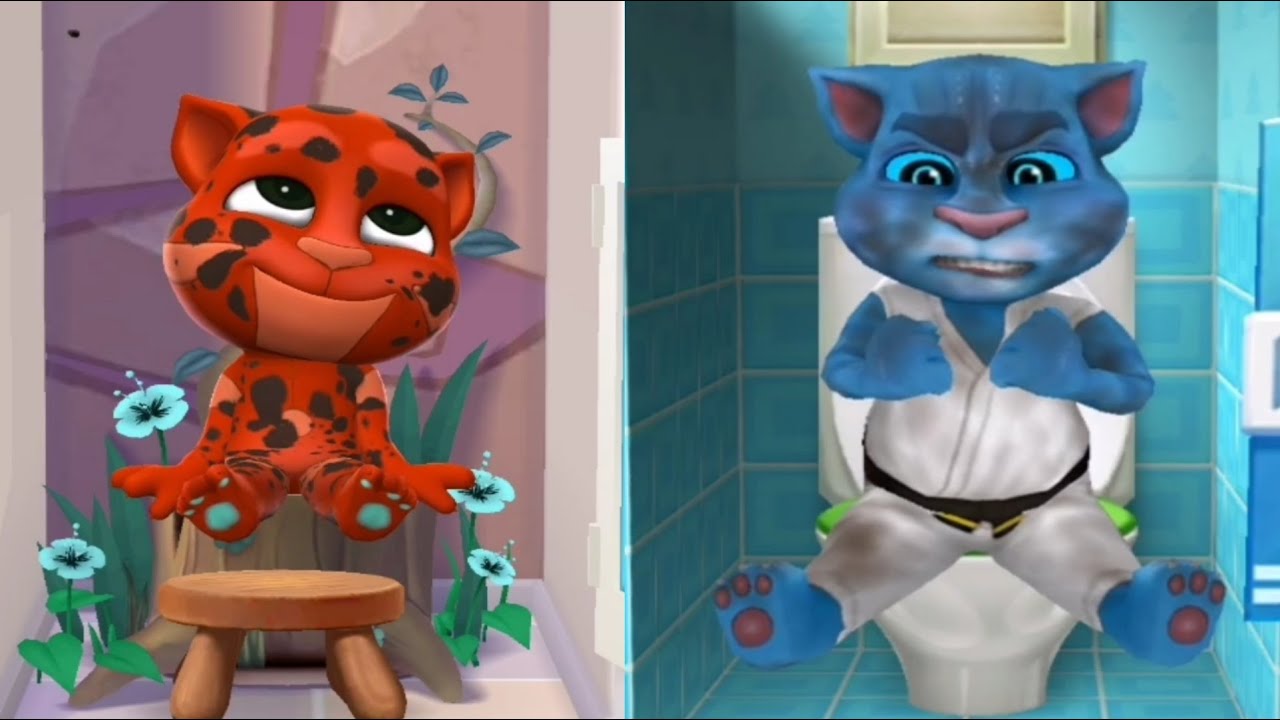My Talking tom 2 vs Talking tom toilet poop Sound - ios , Android / Gameplay Walkthrough - HD ...
