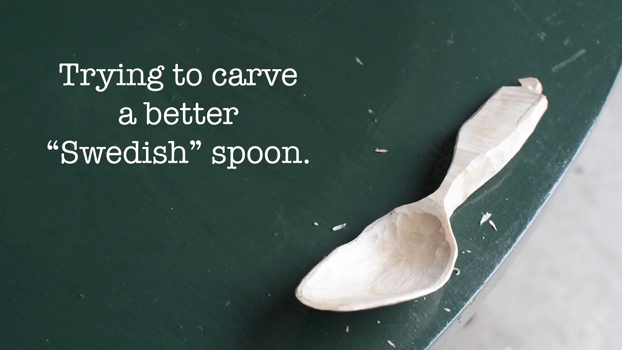 Carving silver maple "Swedish" style spoon - stepping up the game ...