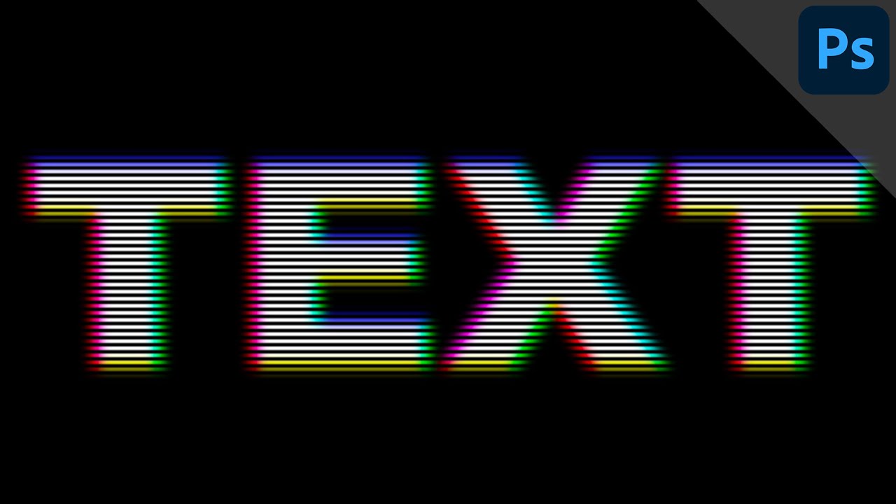 Halftone text effect | RGB glitch text | PHOTOSHOP TUTORIAL - TEXT EFFECT - YouTube
