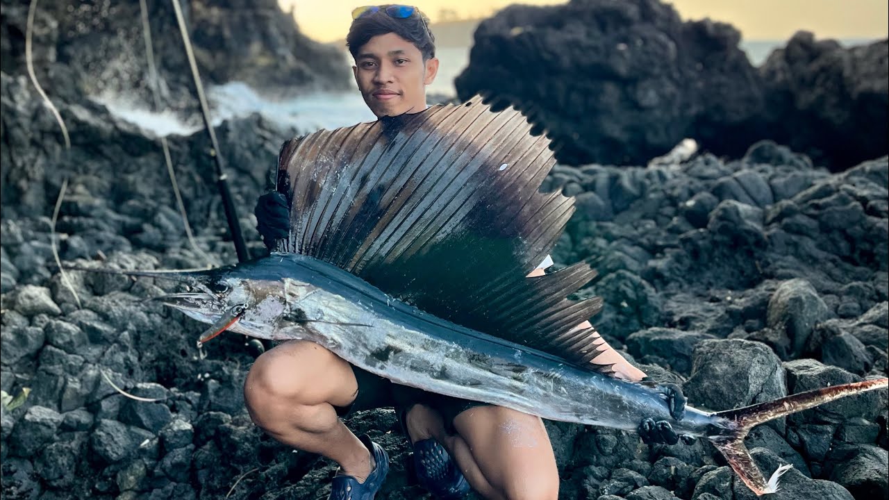 strike Ikan layaran (sailfish) dari pingir tebing curam bukit asah bali ...