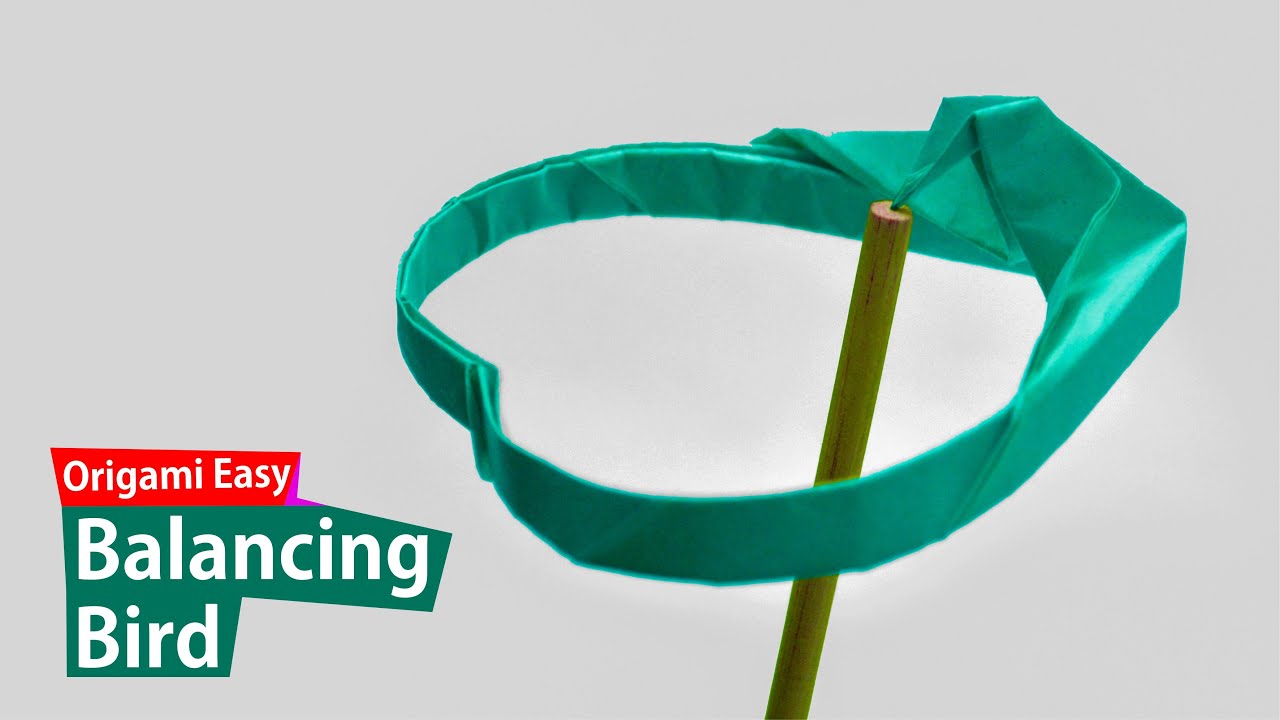 How to make a Balancing Bird Origami? - Dengeleyici Kuş Origami - YouTube