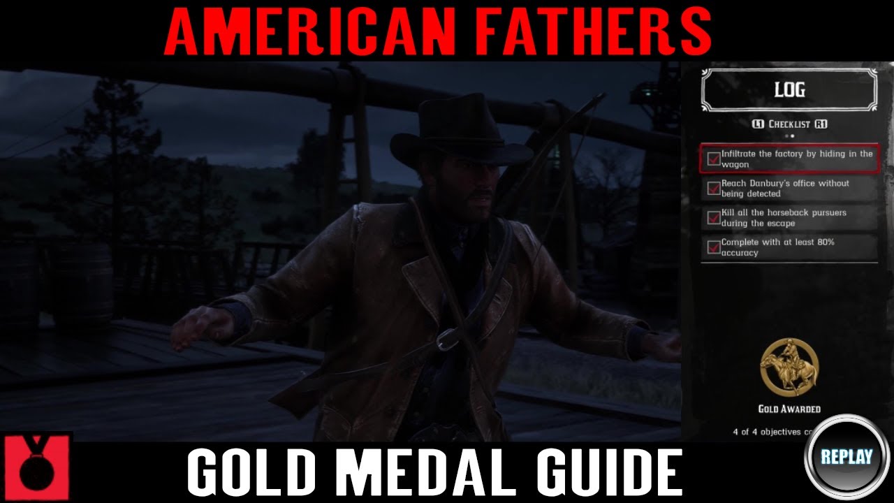 Red dead Redemption 2 American Fathers Gold Medal - Gold Rush Trophy ...
