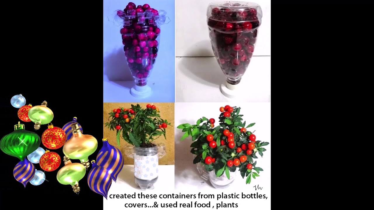 i created these containers from plastic bottles , covers........ - YouTube