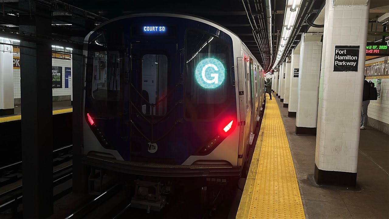 IND Culver Line: (F) (G) Trains @ Fort Hamilton Parkway (R46, R160A ...